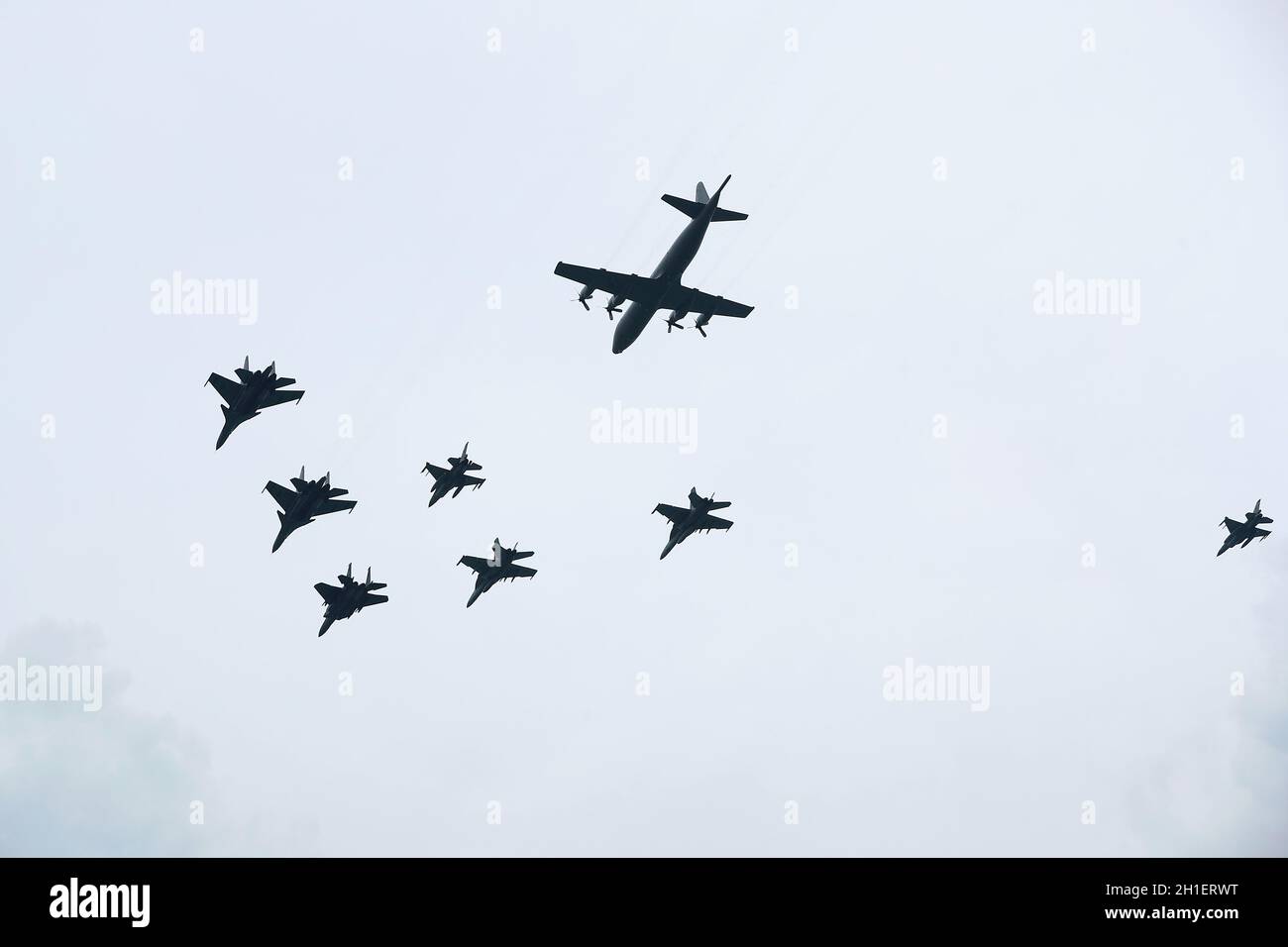 One F-15SG and one F-16C/D from the Republic of Singapore Air Force ...