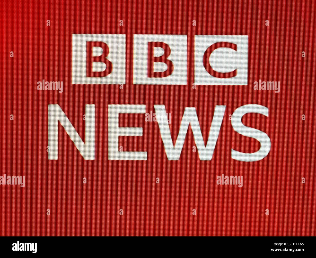 Bbc logo screen tv hi-res stock photography and images - Alamy