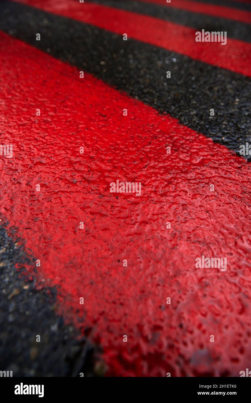 Road marking for fire tracks parking. abstract background of red and ...