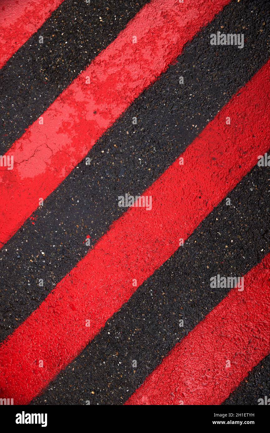 Road marking for fire tracks parking. abstract background of red and ...
