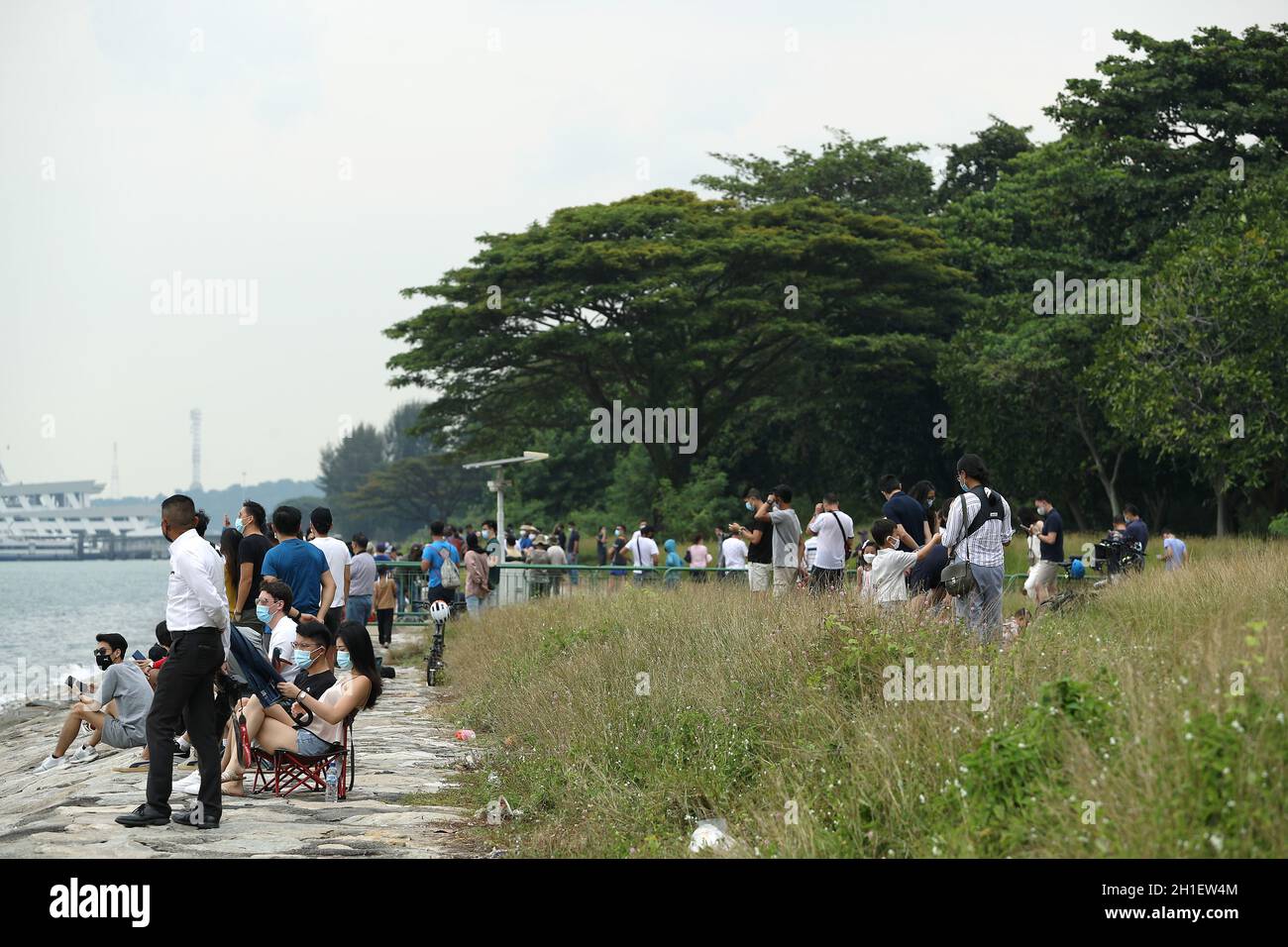 People seen watching the Five Power Defence Arrangements (FPDA) 50th ...