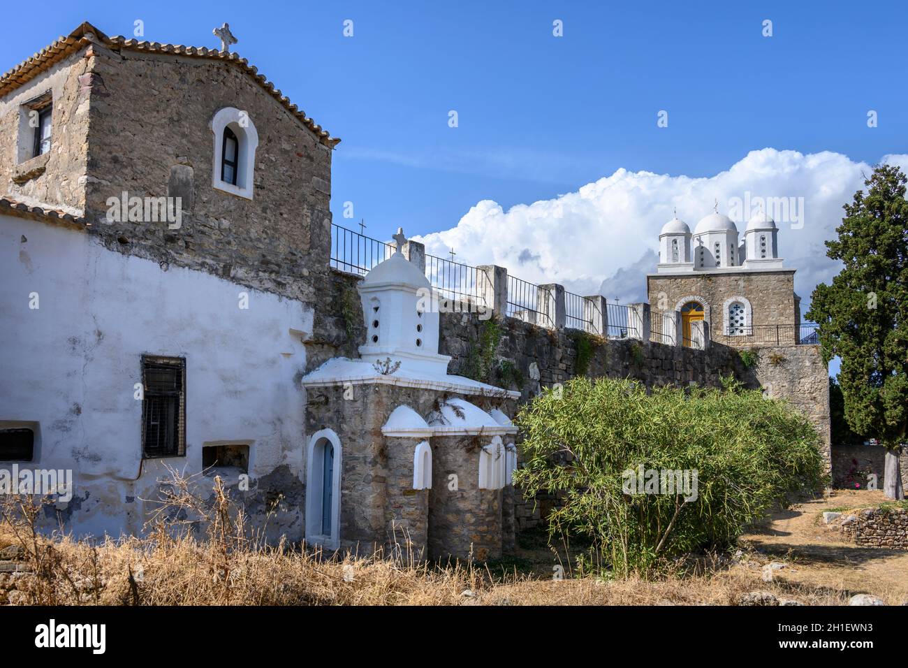 Walls and chapels surrounding Timios Prodromos Monastery and the ...
