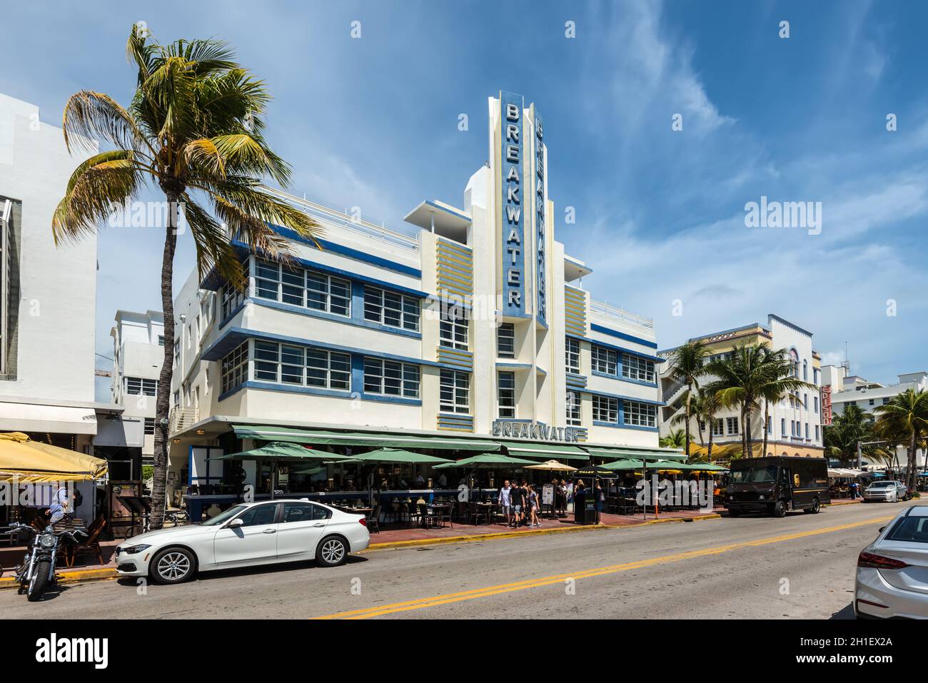 Miami, FL, USA - April 19, 2019: The Breakwater South Beach Hotel on ...
