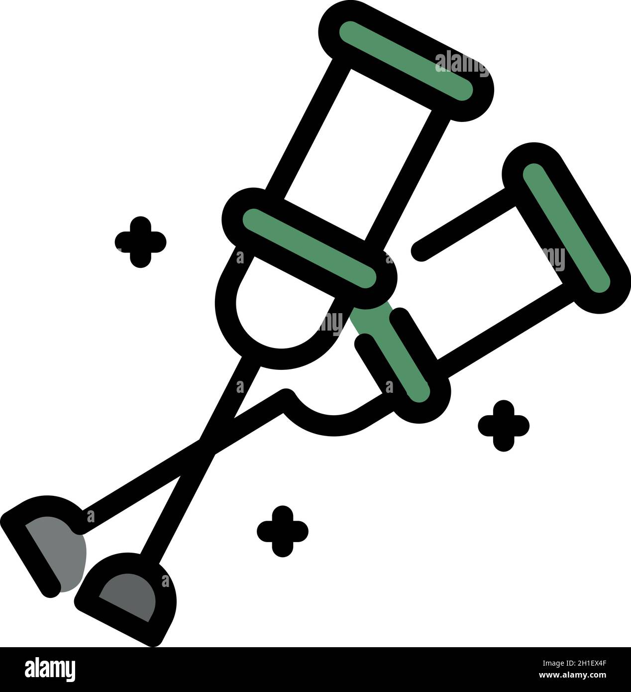 Prosthesis icon. Outline prosthesis vector icon color flat isolated ...