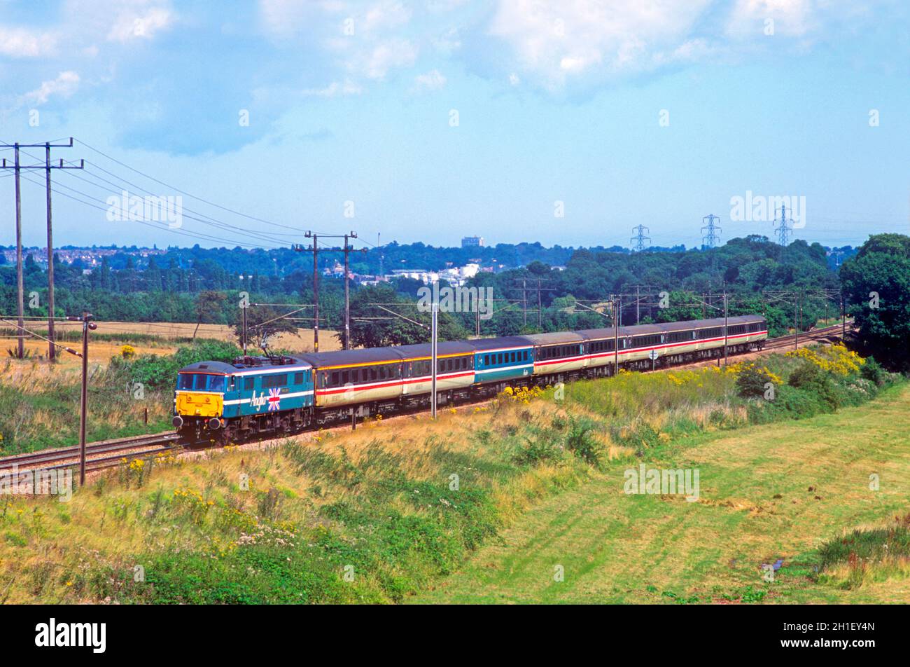 A Class 86 electric locomotive number 86227 named ‘Golden Jubilee ...