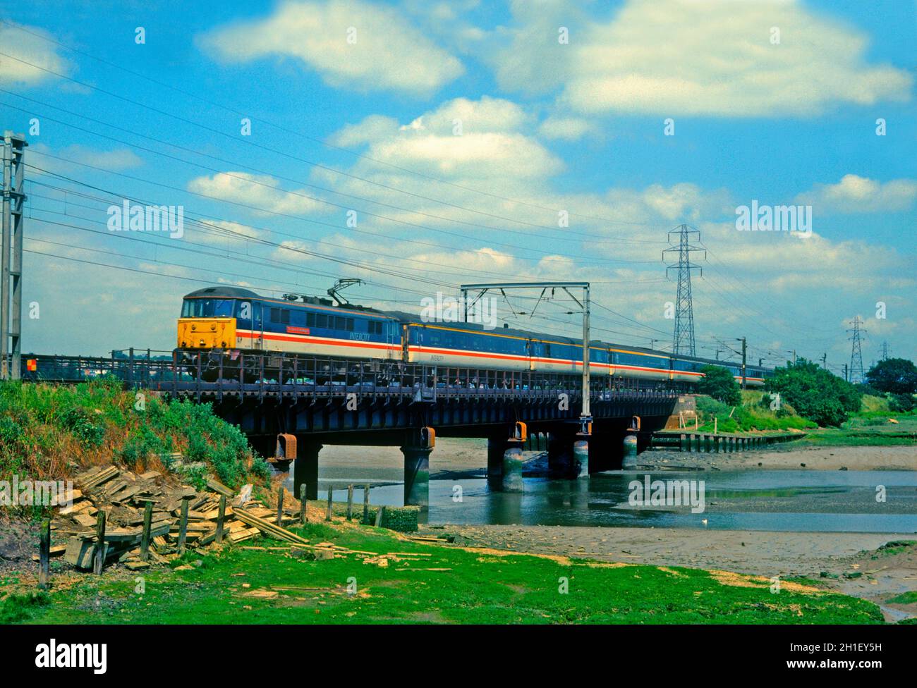 A Class 86 electric locomotive number 86230 working an InterCity ...