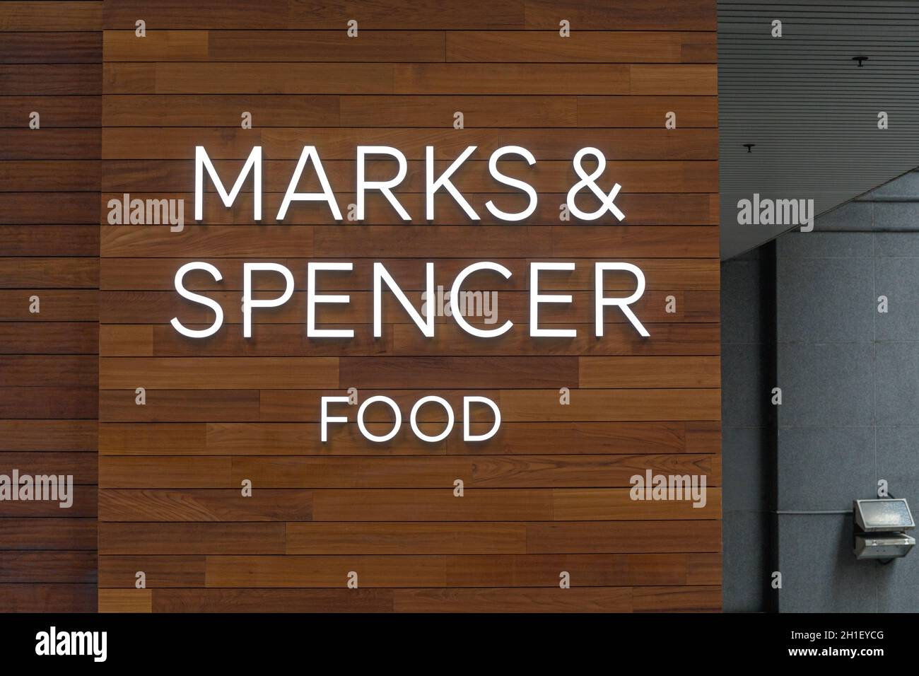 Hong Kong, China - April 26, 2017: Marks and Spencer Shop Sign in Hong ...