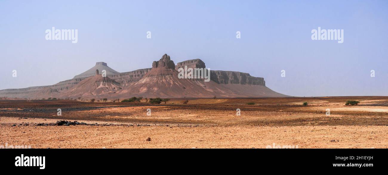 Rock formation in the Sahara, near the salt lake Iriki, Morocco, Africa ...
