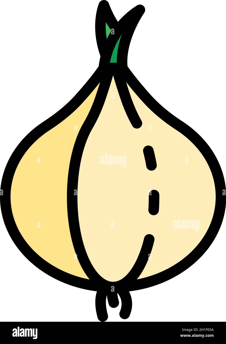 Spring onion icon. Outline spring onion vector icon color flat isolated ...