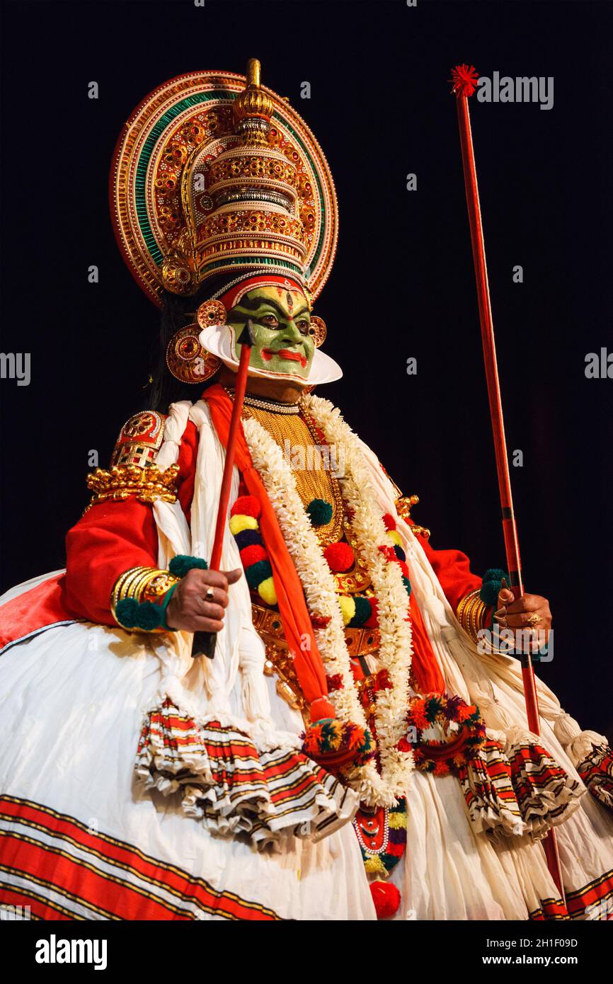 CHENNAI, INDIA - SEPTEMBER 8: Indian traditional dance drama Kathakali ...