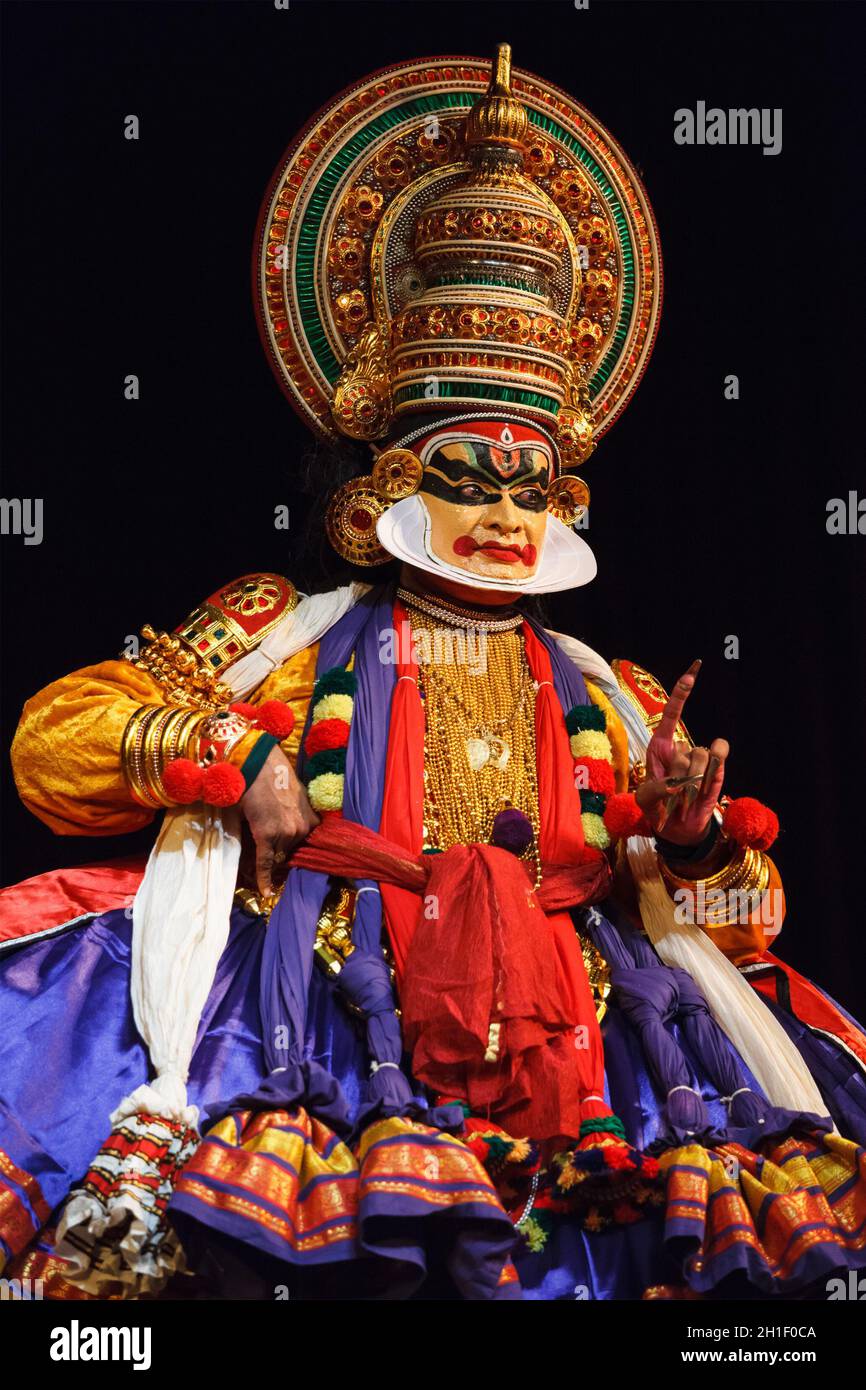 CHENNAI, INDIA - SEPTEMBER 8: Indian traditional dance drama Kathakali ...