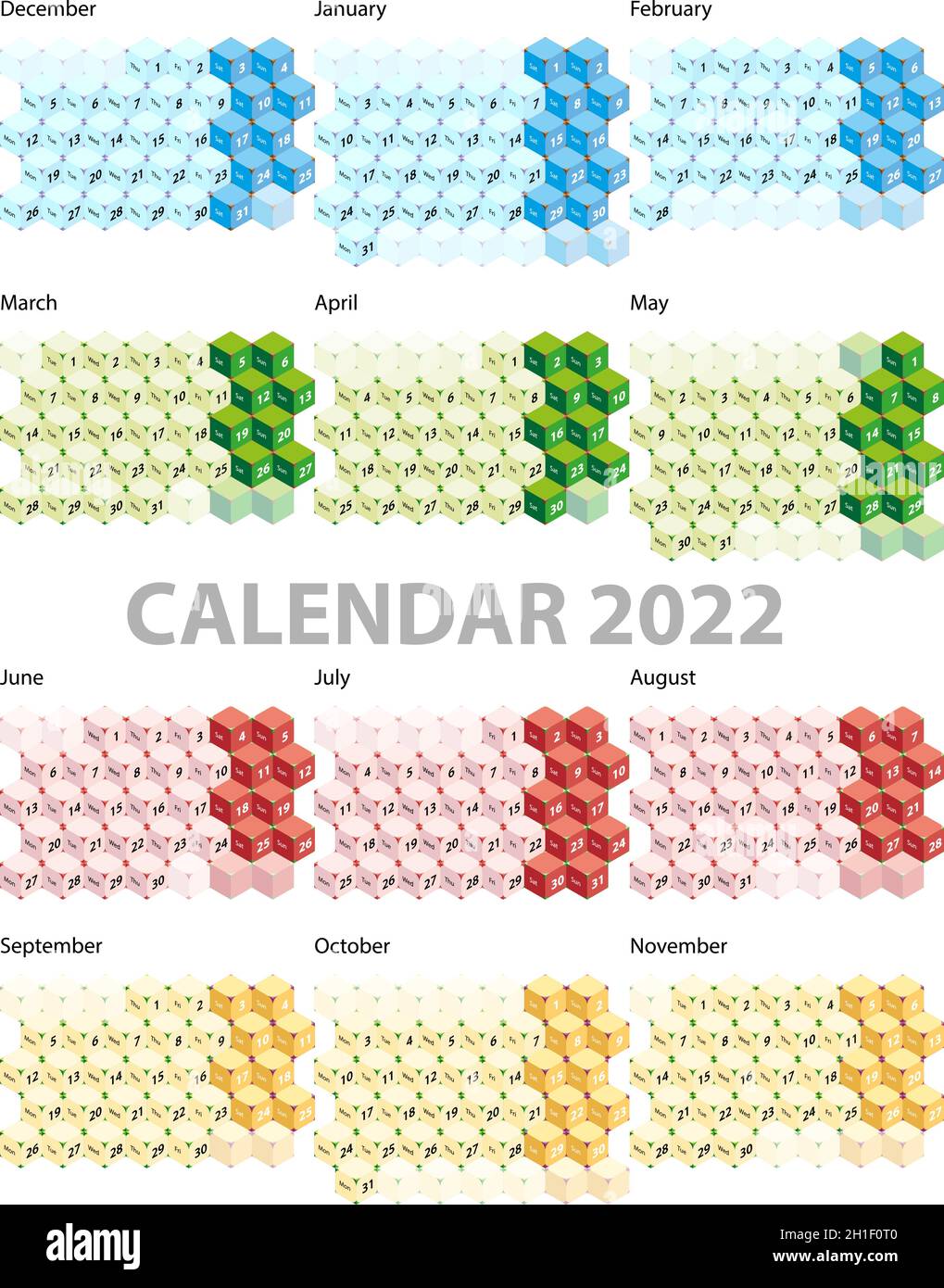 Poster print calendar Cut Out Stock Images & Pictures - Alamy
