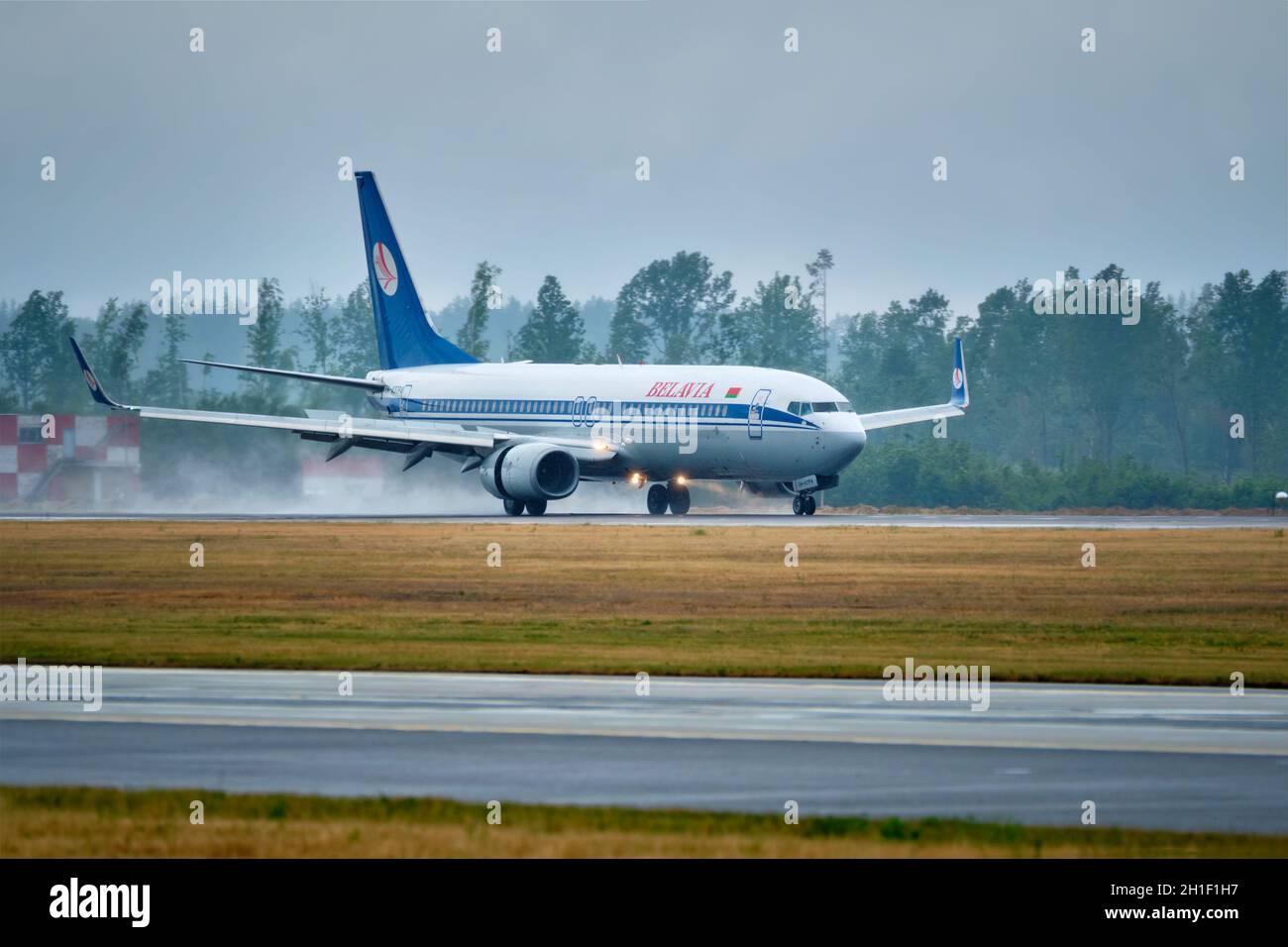 MINSK, BELARUS - JUNE 15, 2018: Belavia belarusian airlines flight ...