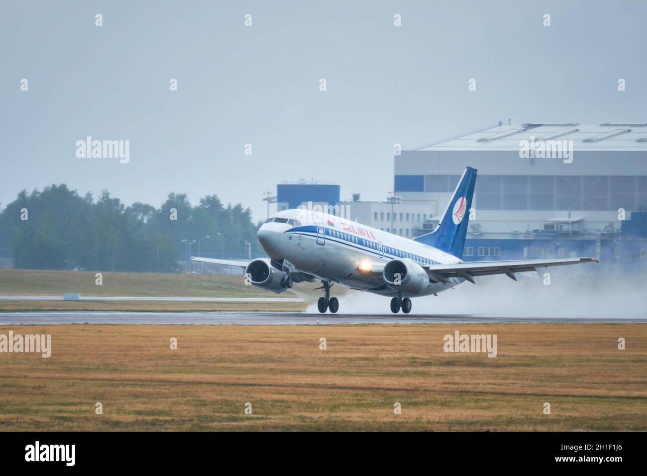 MINSK, BELARUS - JUNE 15, 2018: Belavia belarusian airlines flight ...
