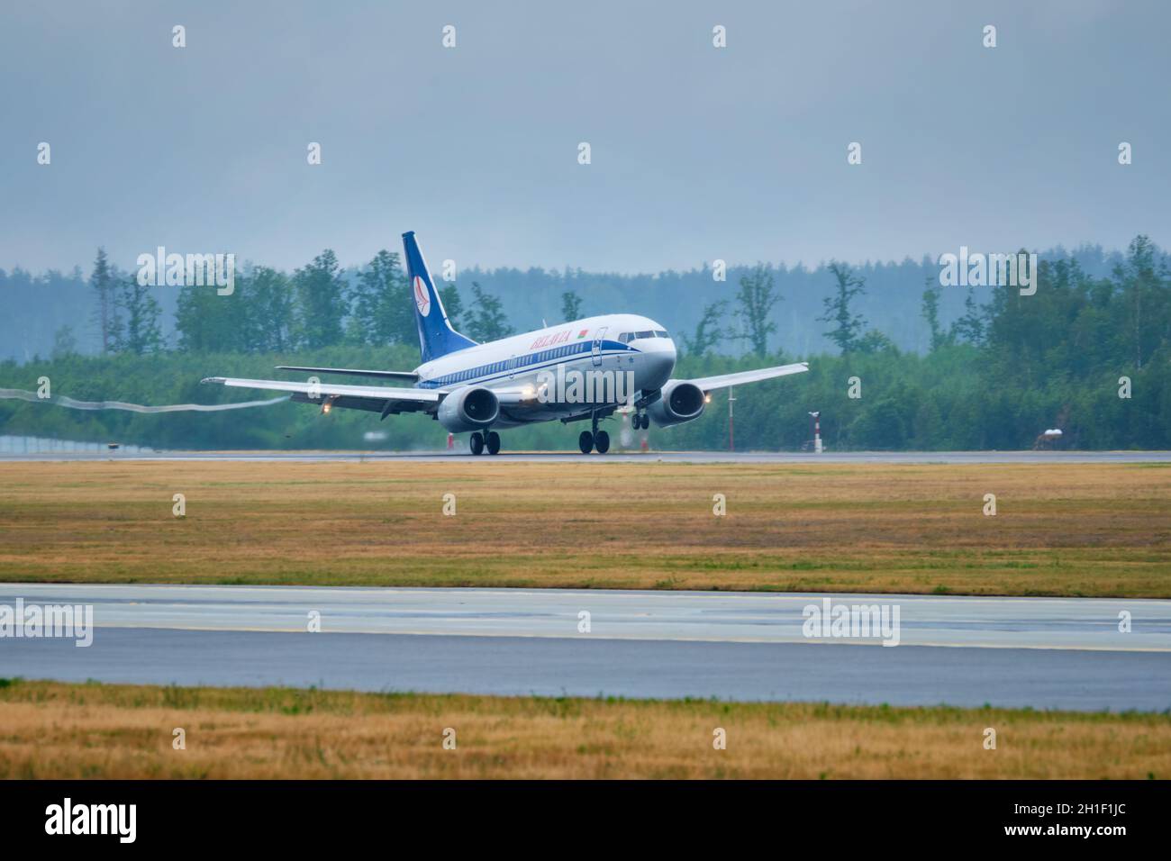 MINSK, BELARUS - JUNE 15, 2018: Belavia belarusian airlines flight ...