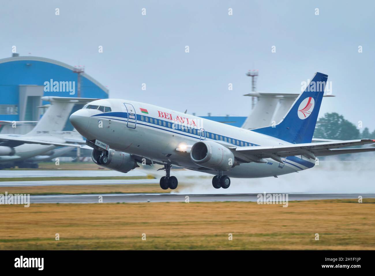 MINSK, BELARUS - JUNE 15, 2018: Belavia belarusian airlines flight ...