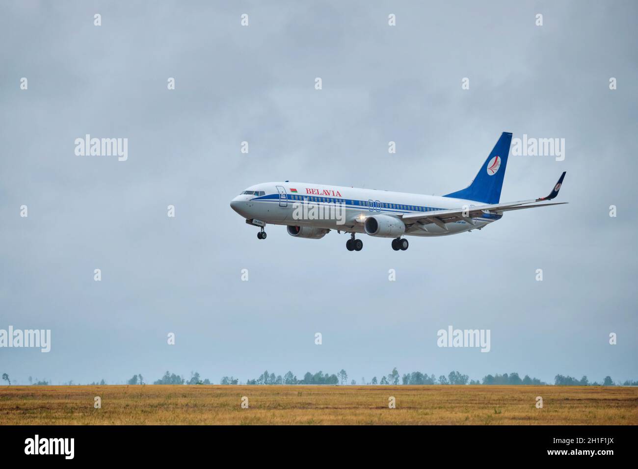 MINSK, BELARUS - JUNE 15, 2018: Belavia belarusian airlines flight ...