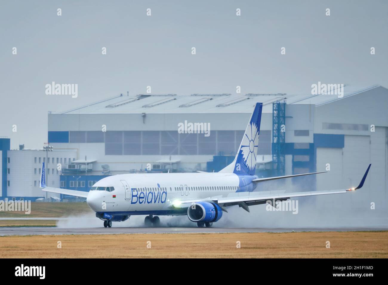MINSK, BELARUS - JUNE 15, 2018: Belavia belarusian airlines flight ...