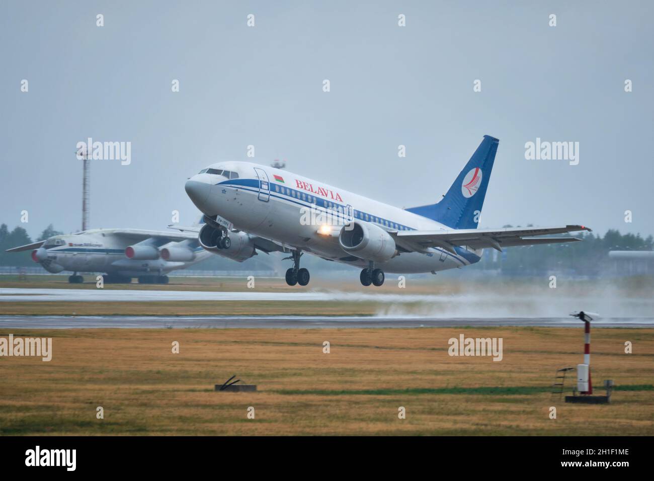 MINSK, BELARUS - JUNE 15, 2018: Belavia belarusian airlines flight ...