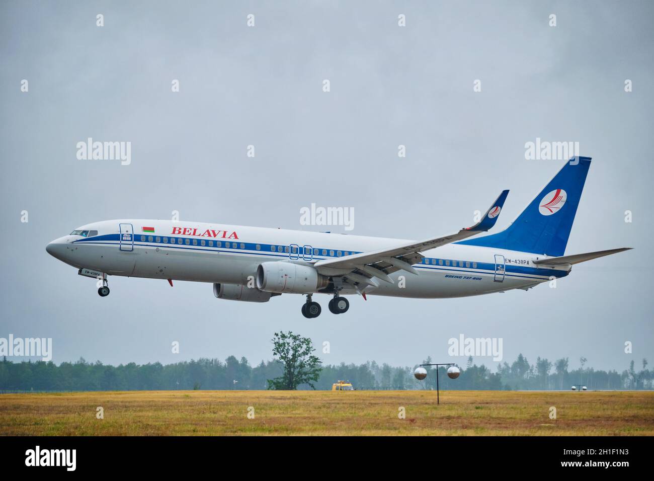 MINSK, BELARUS - JUNE 15, 2018: Belavia belarusian airlines flight ...