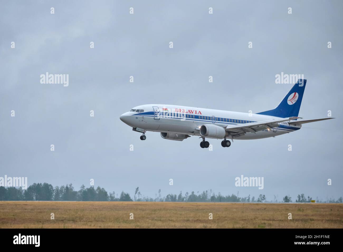 MINSK, BELARUS - JUNE 15, 2018: Belavia belarusian airlines flight ...
