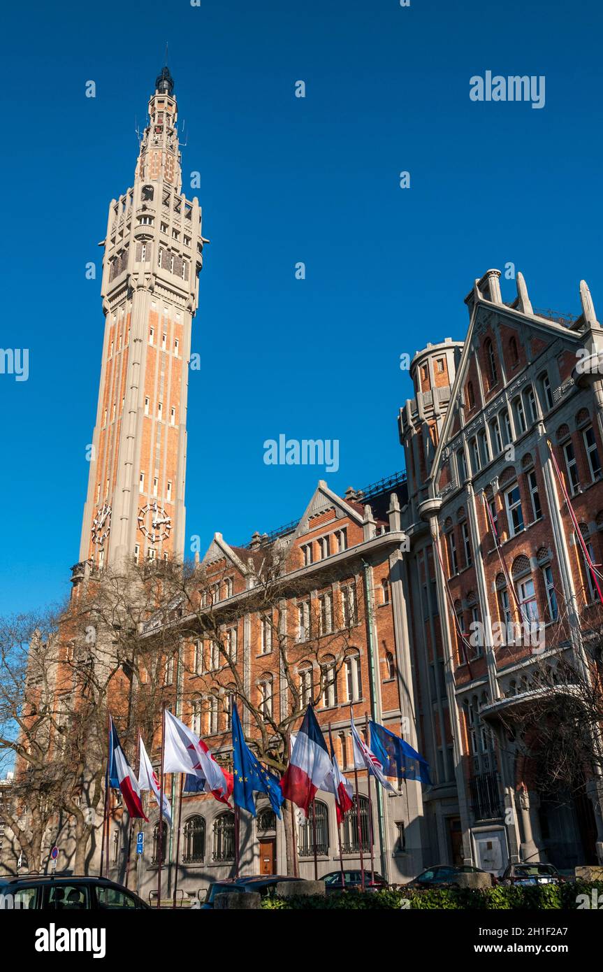 Lille belfry hotel de ville hi-res stock photography and images - Alamy