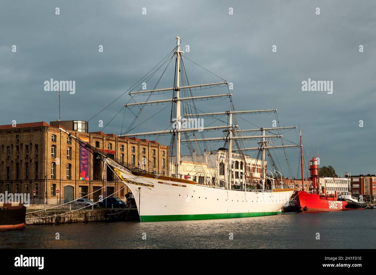 FRANCE. NORD (59). DUNKERQUE. MUSEUM AFLOAT, TRADING BASIN. THE ...