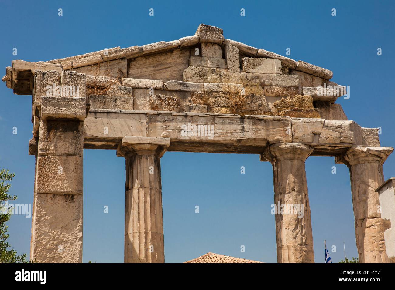 Ruins of the Gate of Athena Archegetis located at the Athens Roman ...