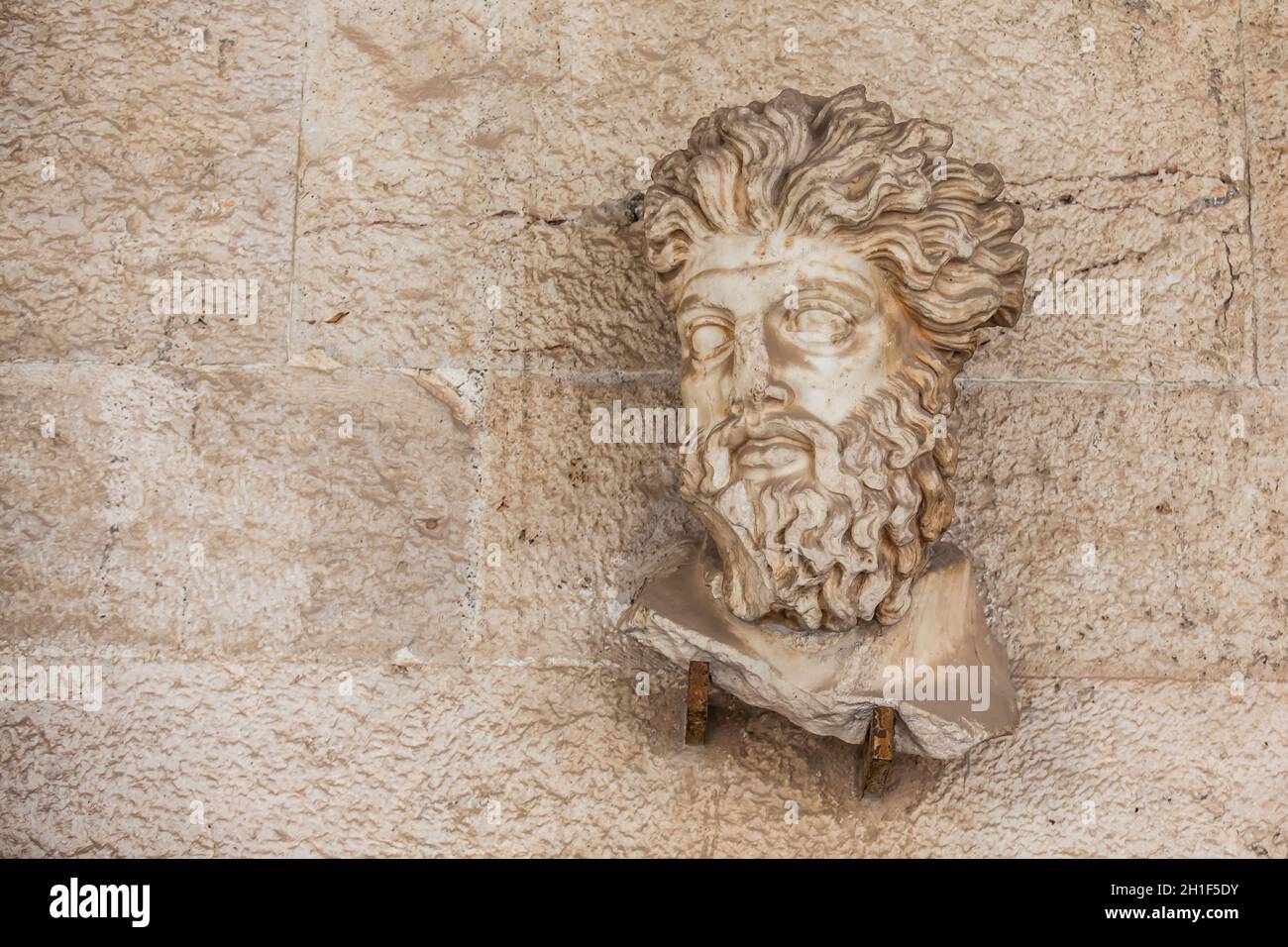 ATHENS, GREECE - APRIL, 2018: Head of a Triton from the Odelon of ...