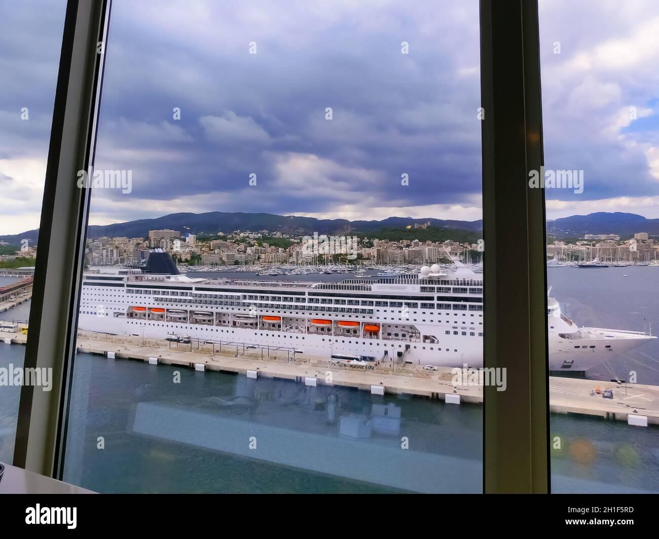 Port of Palma de Majorca, Spain. View from cruise ship Stock Photo - Alamy