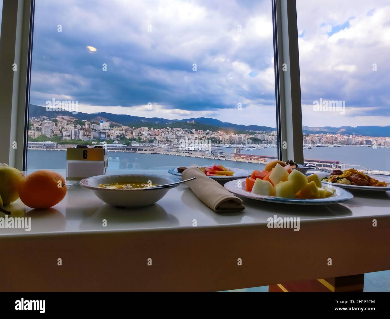 Port of Palma de Majorca, Spain. View from cruise ship Stock Photo - Alamy
