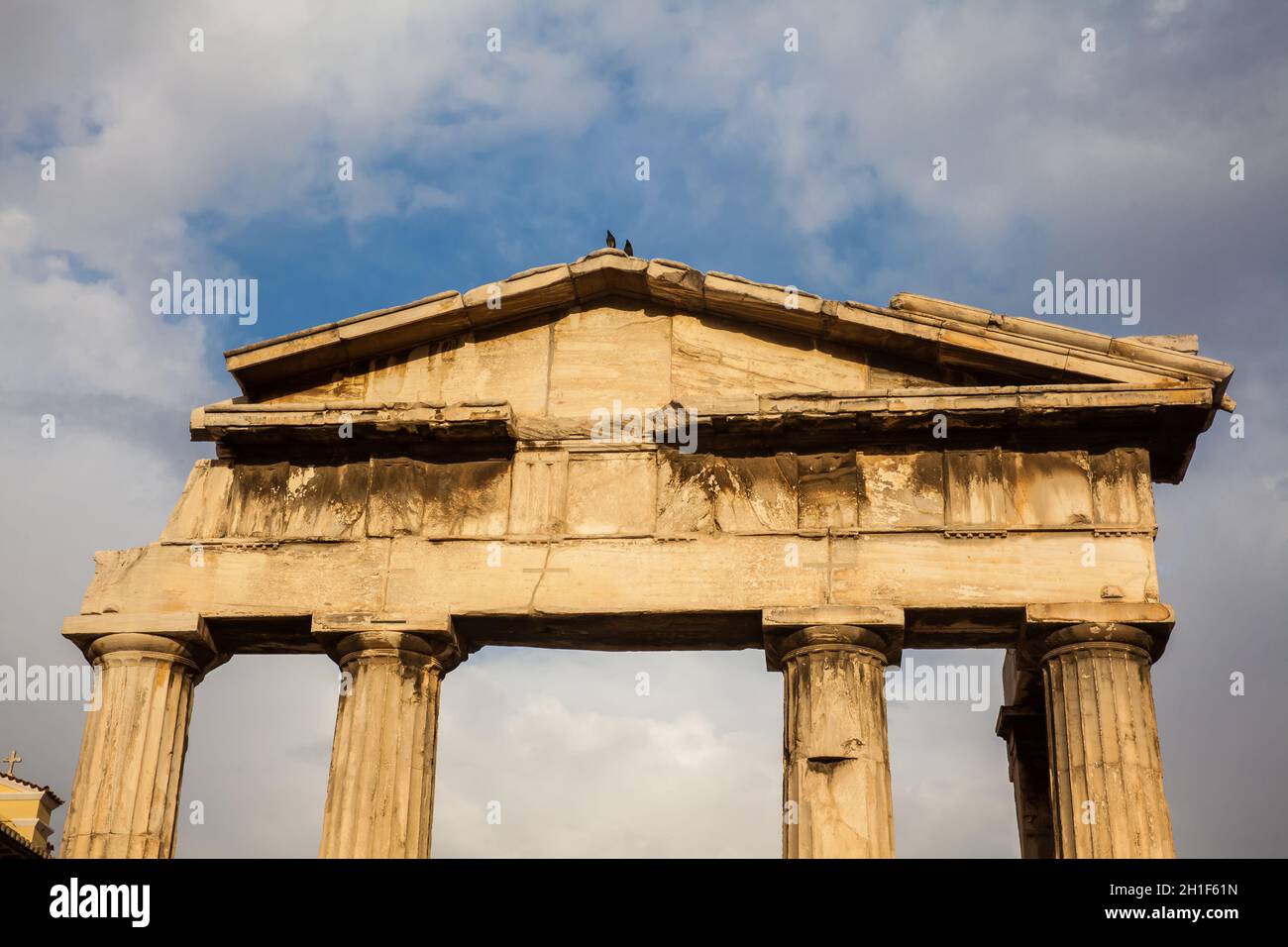 Gate of Athena Archegetis located at the Athens Roman Agora Stock Photo ...