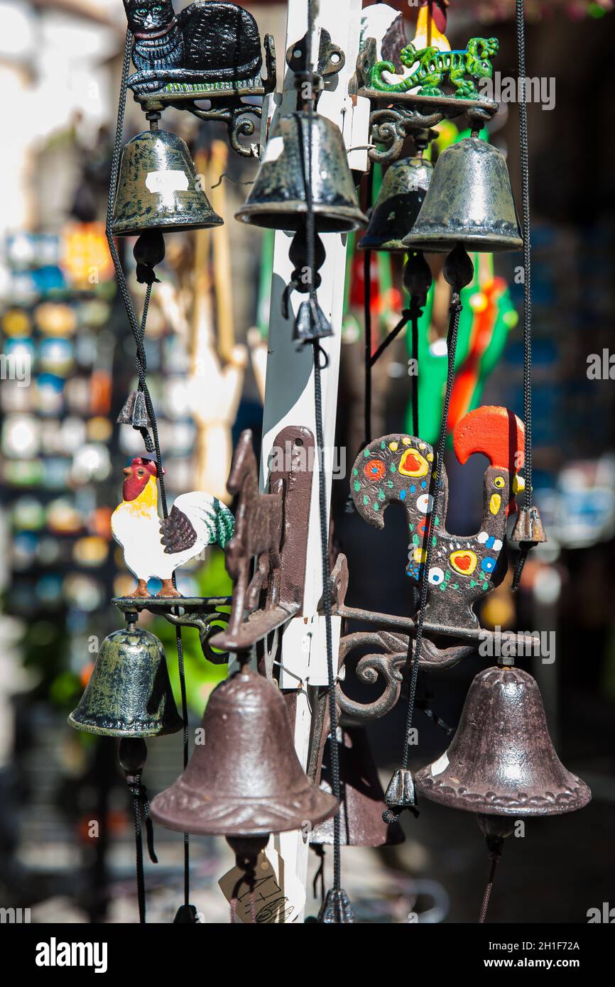 SINTRA, PORTUGAL - MAY, 2018: Beautiful crafts being sold on the ...