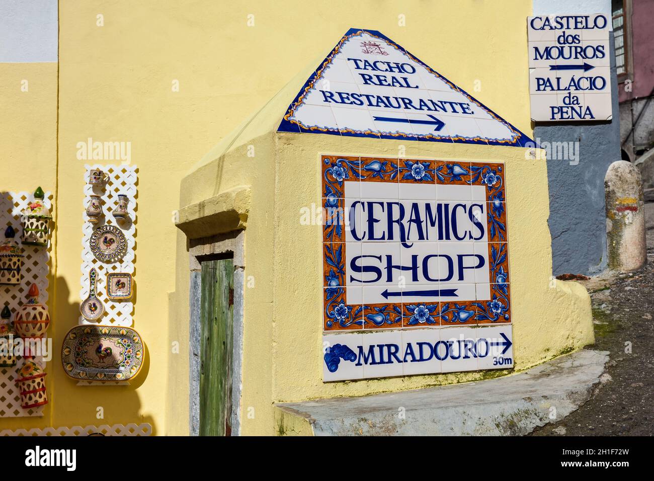 SINTRA, PORTUGAL - MAY, 2018: Traditional portuguese azulejos and ...