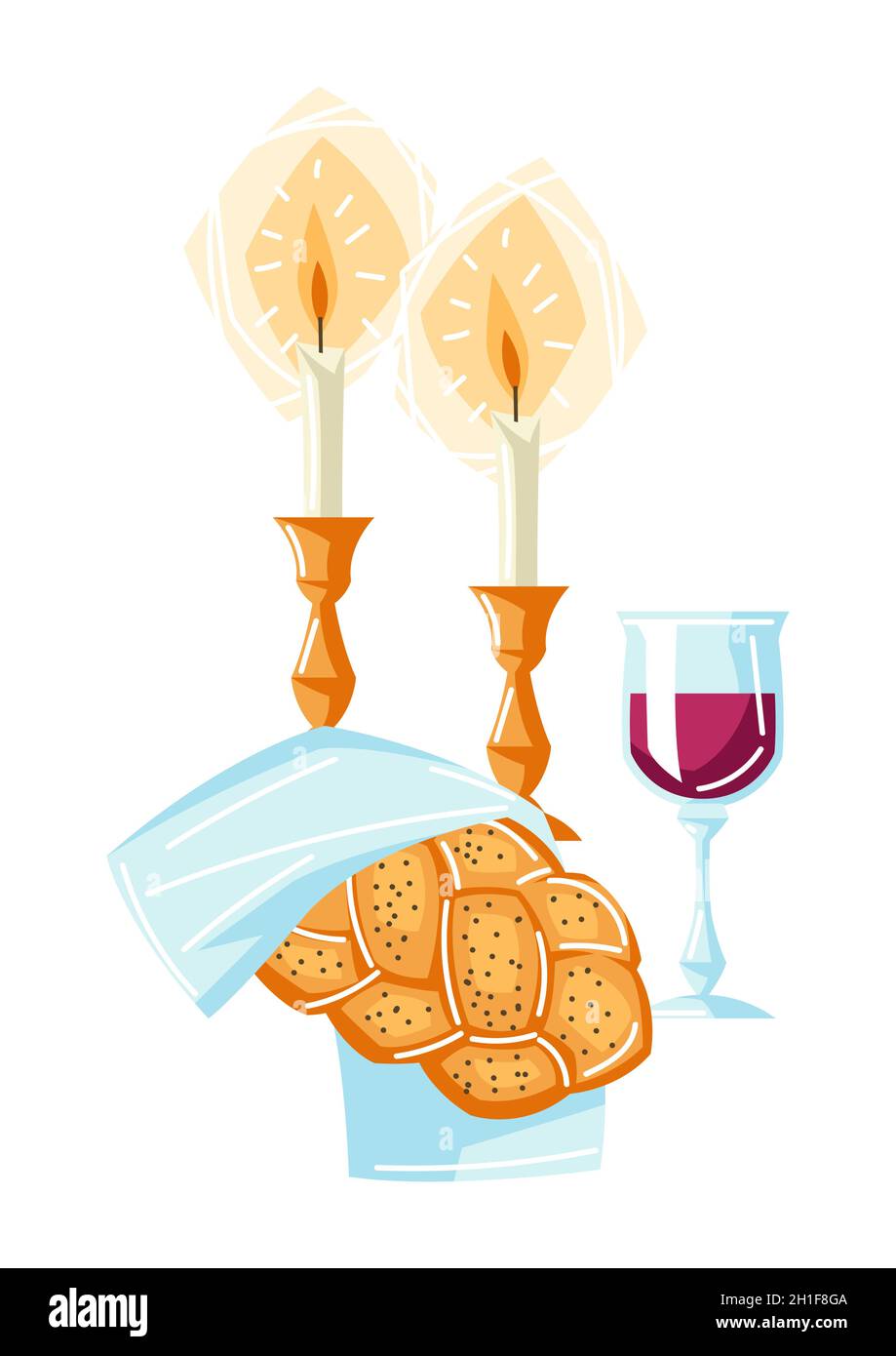 Shabbat Shalom background with religious objects. Background with ...