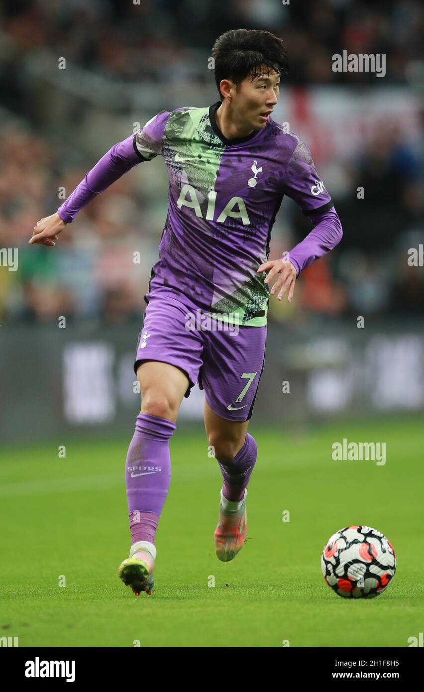 Newcastle, UK. 17th Oct, 2021. Son Heung-Min of Tottenham during the ...