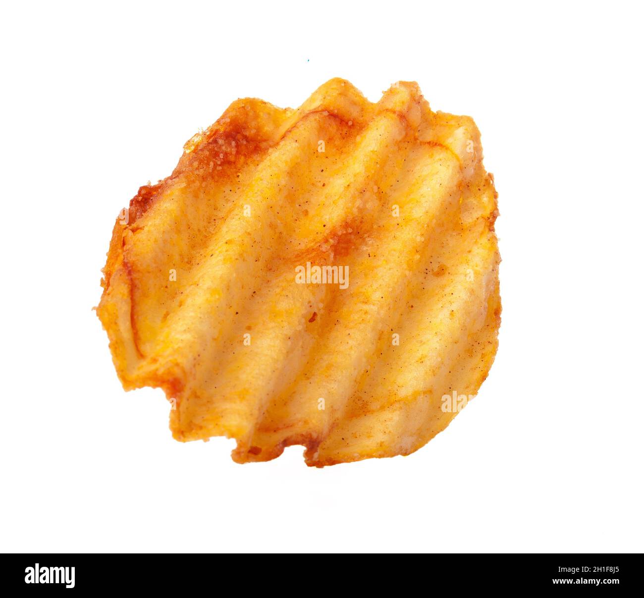 Wavy ribbed chips isolated on white background Stock Photo - Alamy