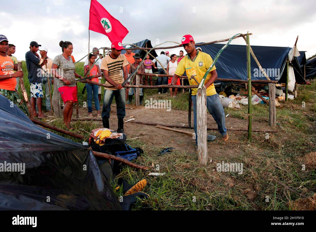 itamaraju, bahia / brazil - april 26, 2010: Rural workers, members of ...