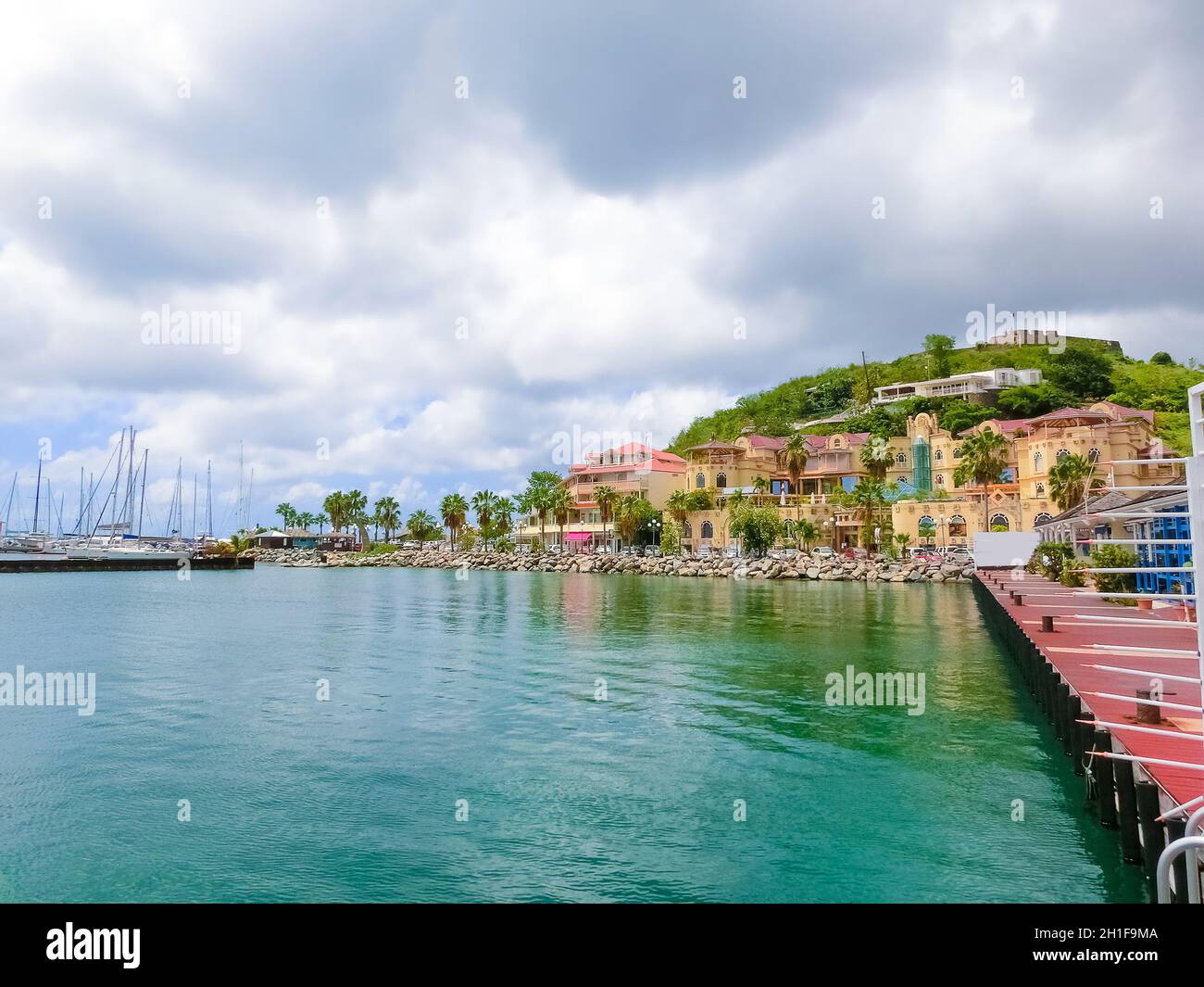 The port at Marigot city, St. Martin Island Stock Photo - Alamy