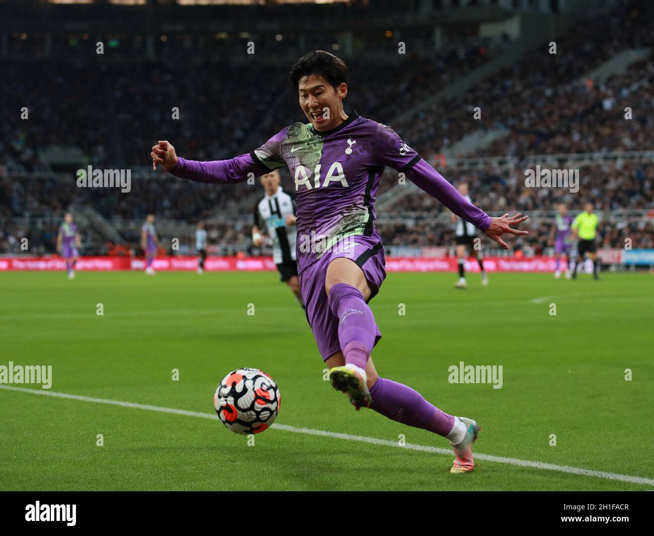 Newcastle, UK. 17th Oct, 2021. Son Heung-Min of Tottenham in action ...