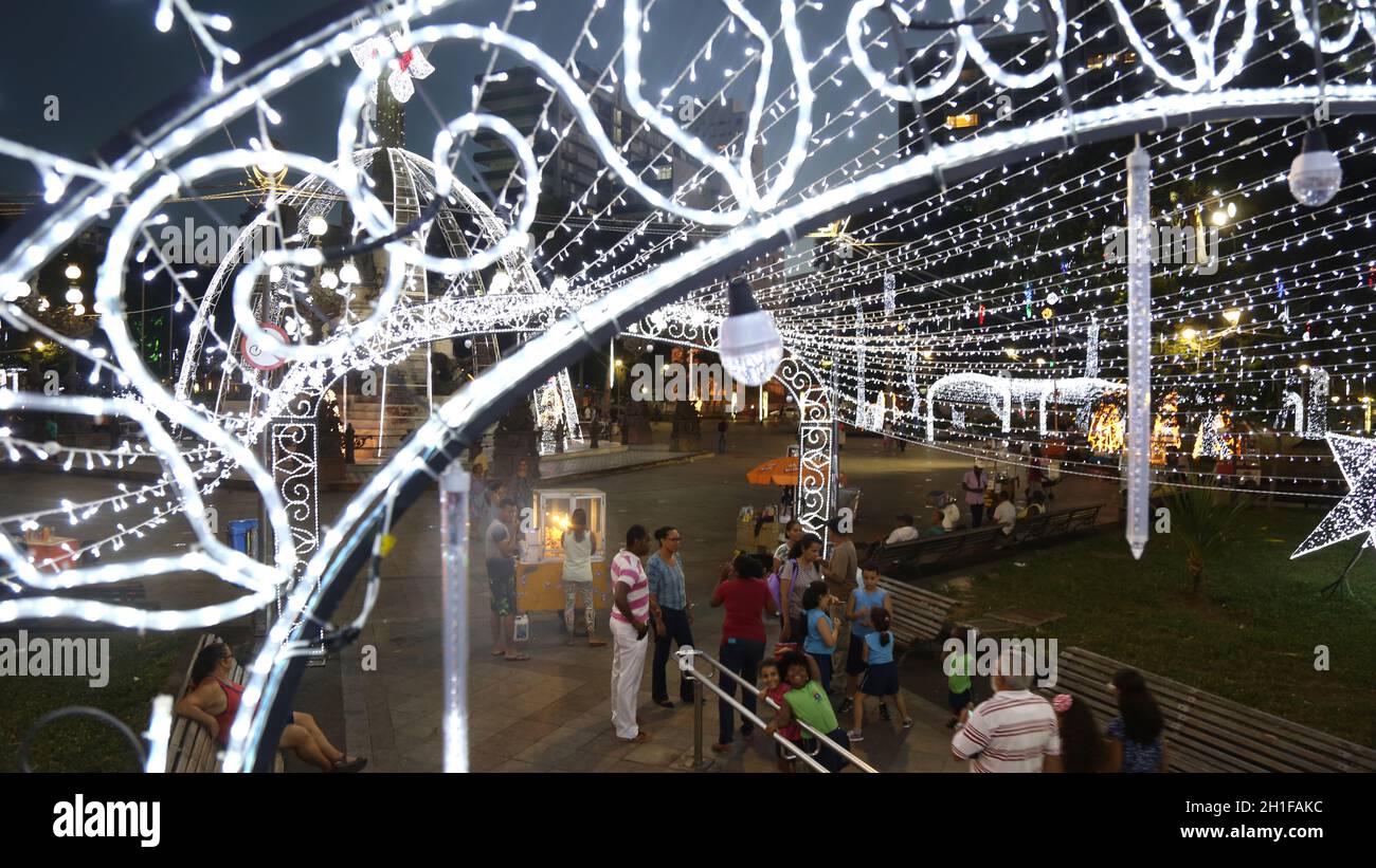 salvador, bahia / brazil - november 29, 2016: Christmas decoration ...