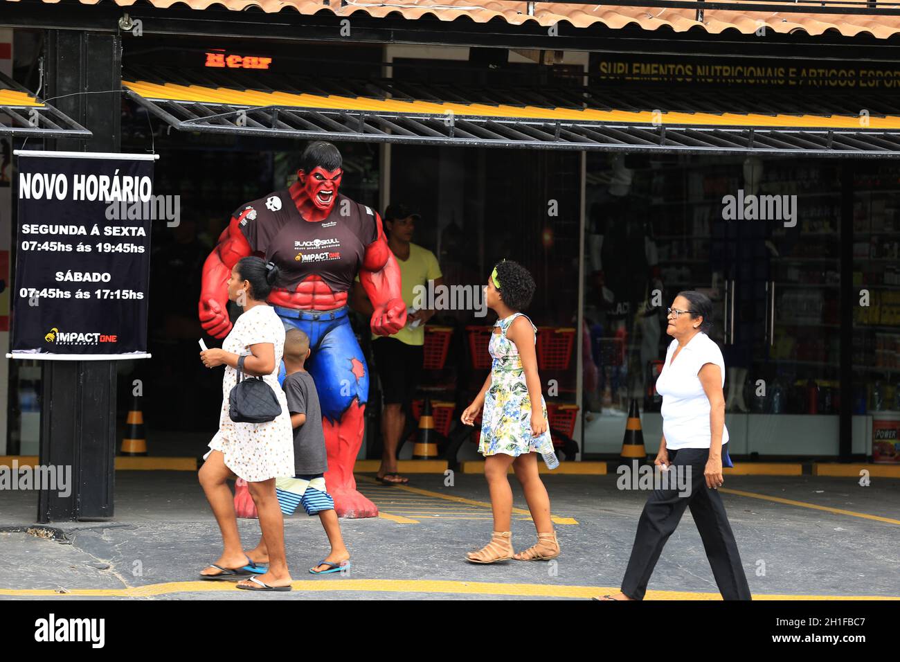 salvador, bahia / brazil - march 15, 2018: Incredible red huck doll is ...