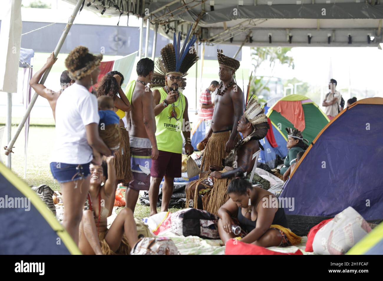 salvador, bahia / brazil - may 7, 2017: Indians from diverse Bahia ...
