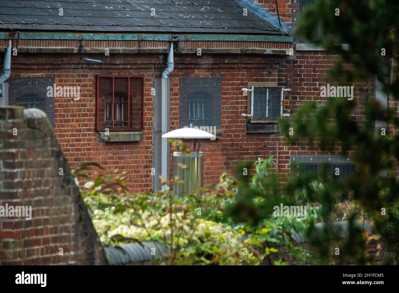 prison wing. and walls Stock Photo - Alamy
