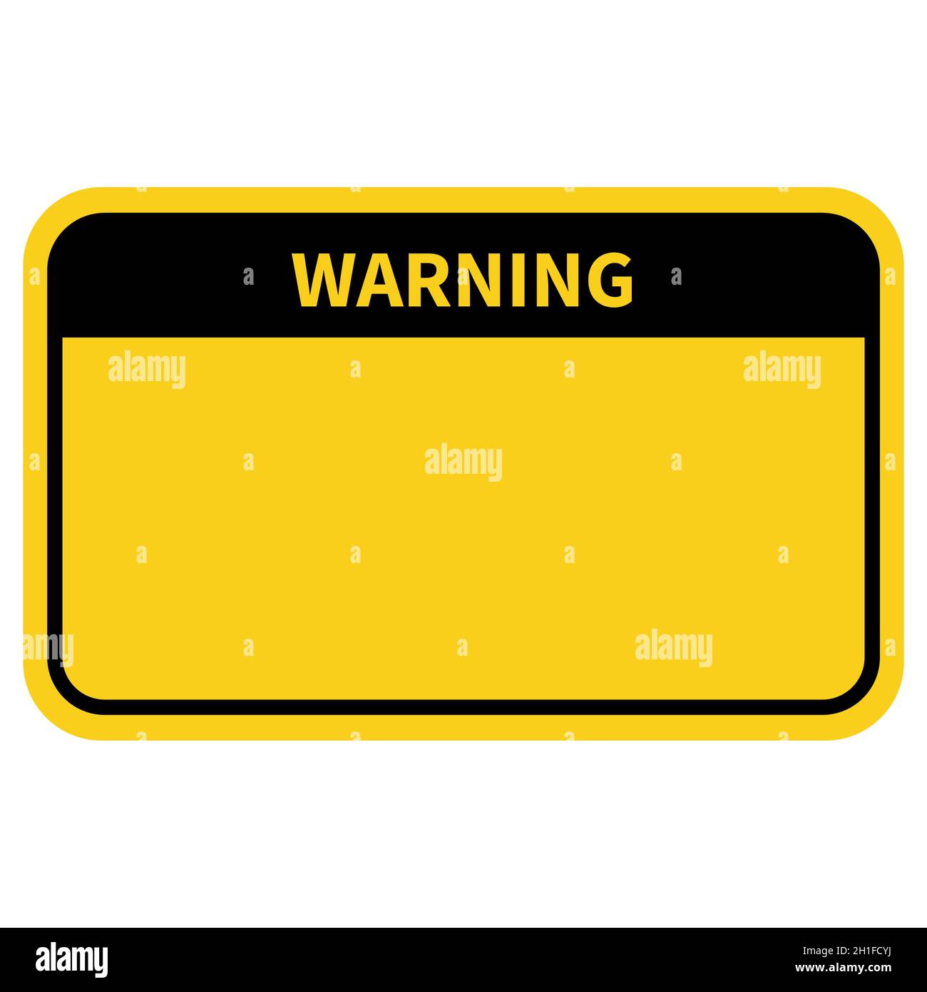 Blank Warning Sign. flat style. Warning symbol Stock Photo - Alamy