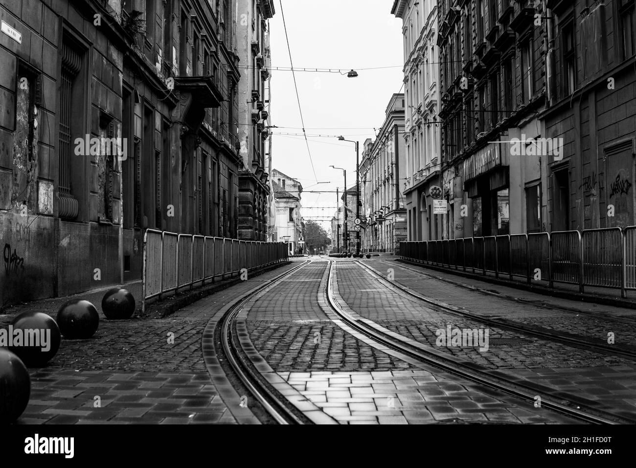 Romania tram Black and White Stock Photos & Images - Alamy