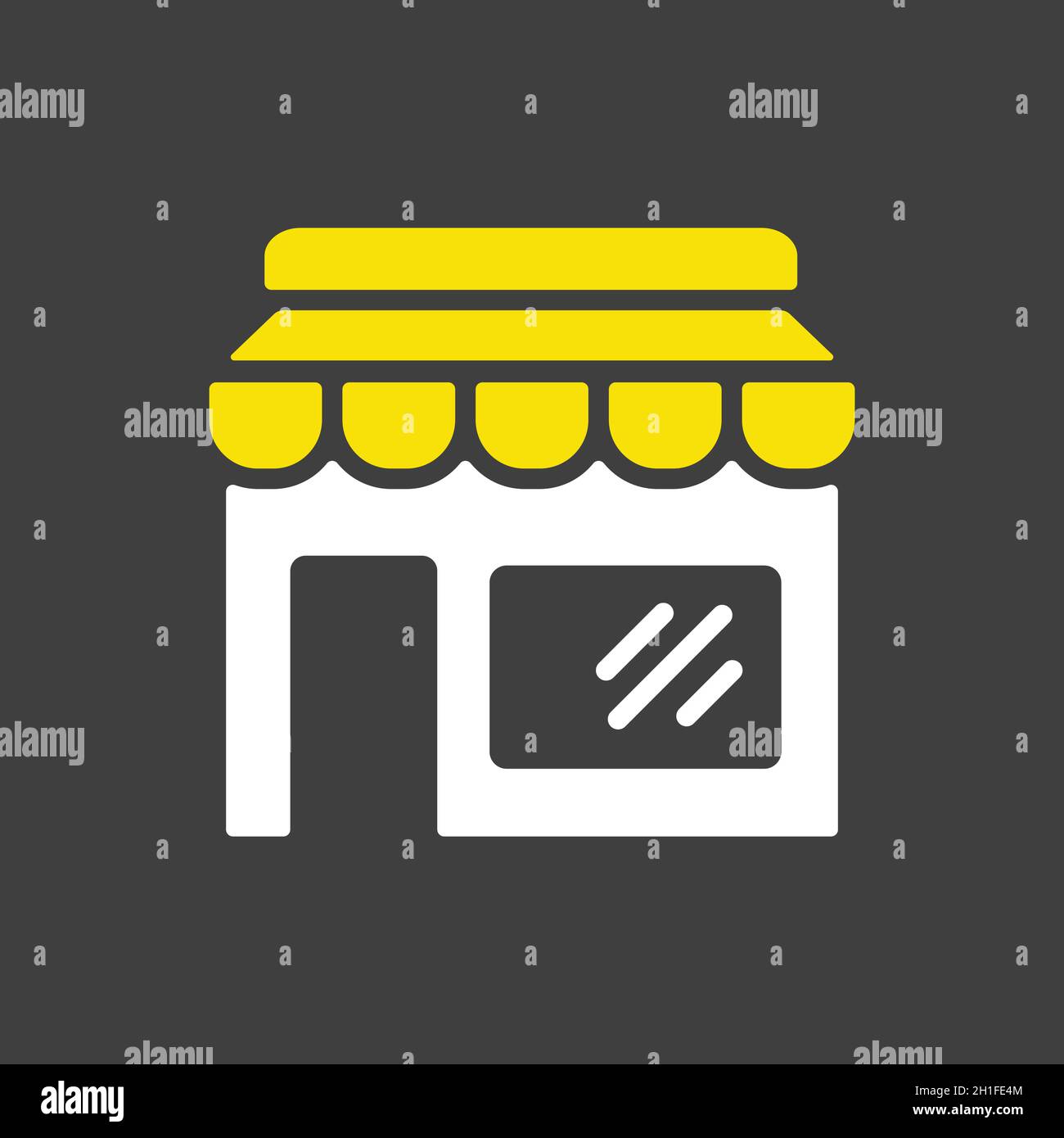 Store front isolated glyph icon. E-commerce sign. Graph symbol for your ...