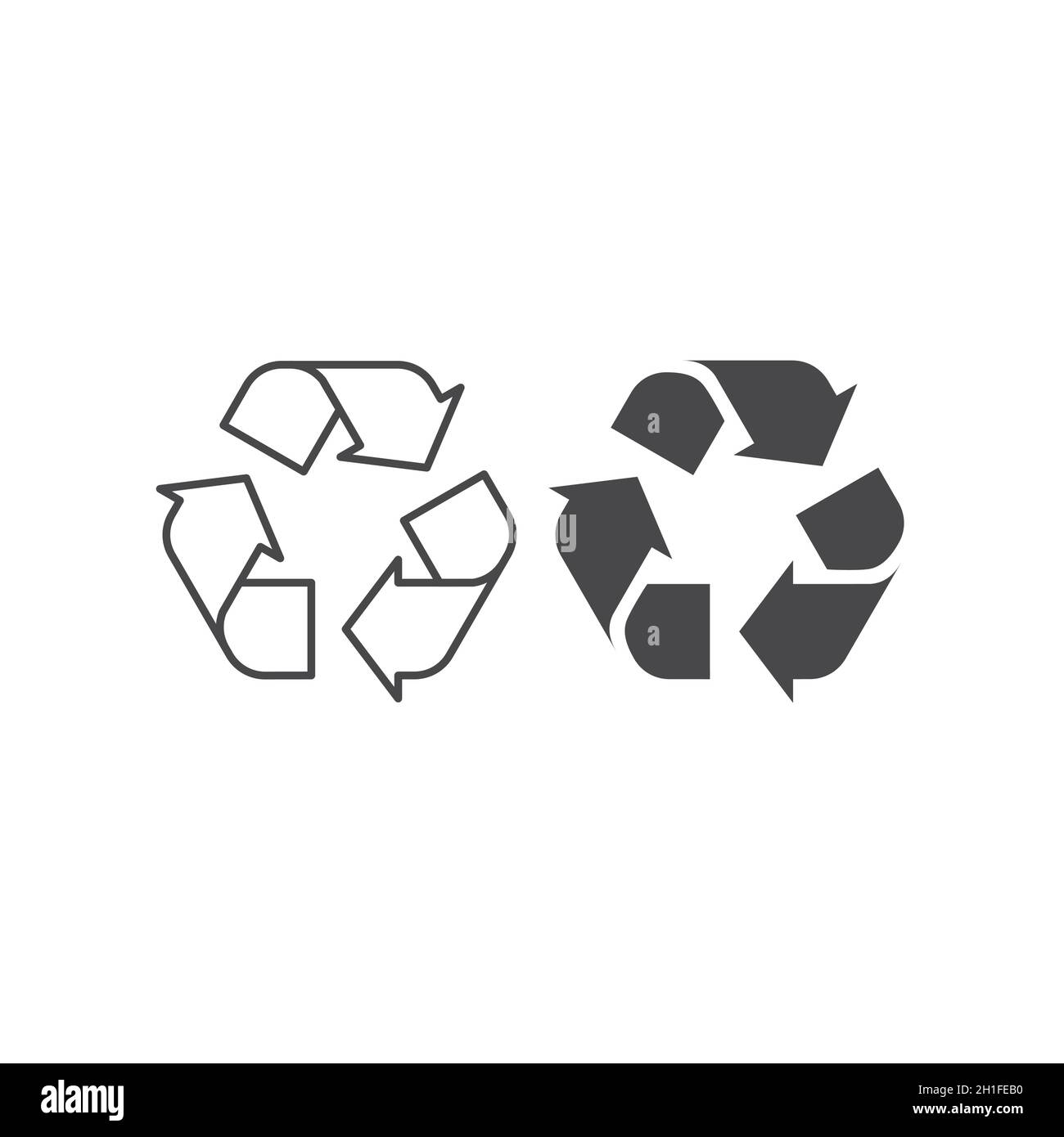 Recycled black vector icon. Recycle glyph and line symbol Stock Vector ...