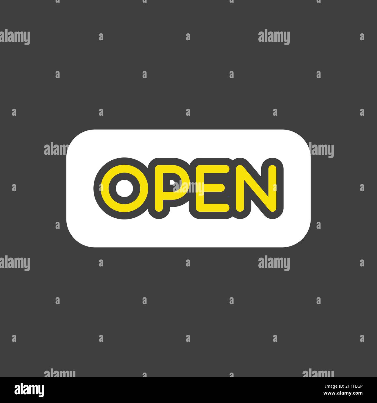 Open Vector glyph icon. E-commerce sign. Graph symbol for your web site ...