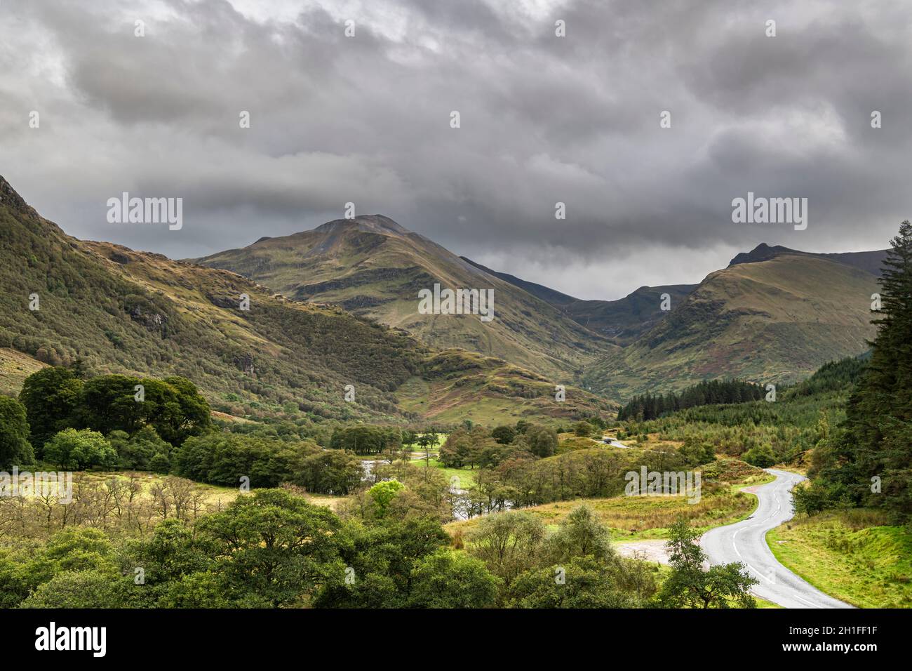 An autumnal 3 shot HDR image of Lower Glen Nevis looking towards the ...
